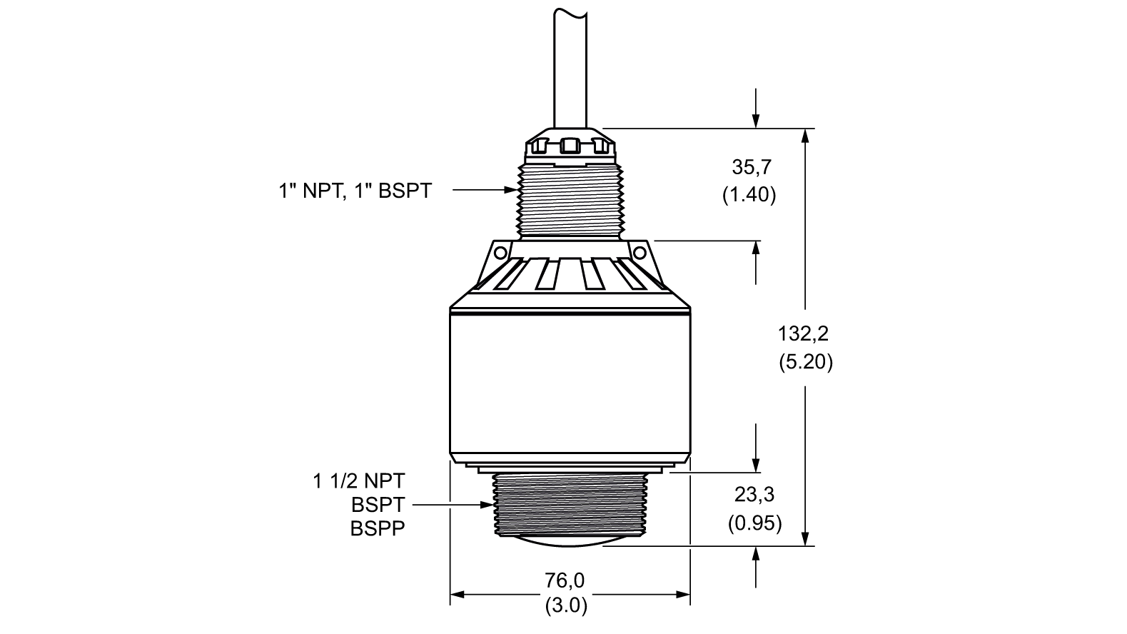 Siemens SITRANS LR110 - 80 GHz radar level transmitter