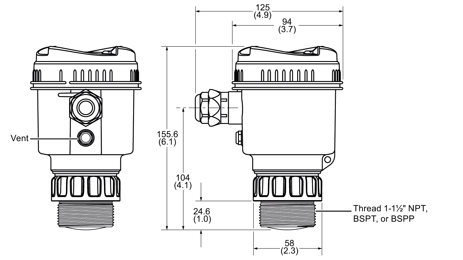 Siemens SITRANS LR150 - 80 GHz radar level transmitter