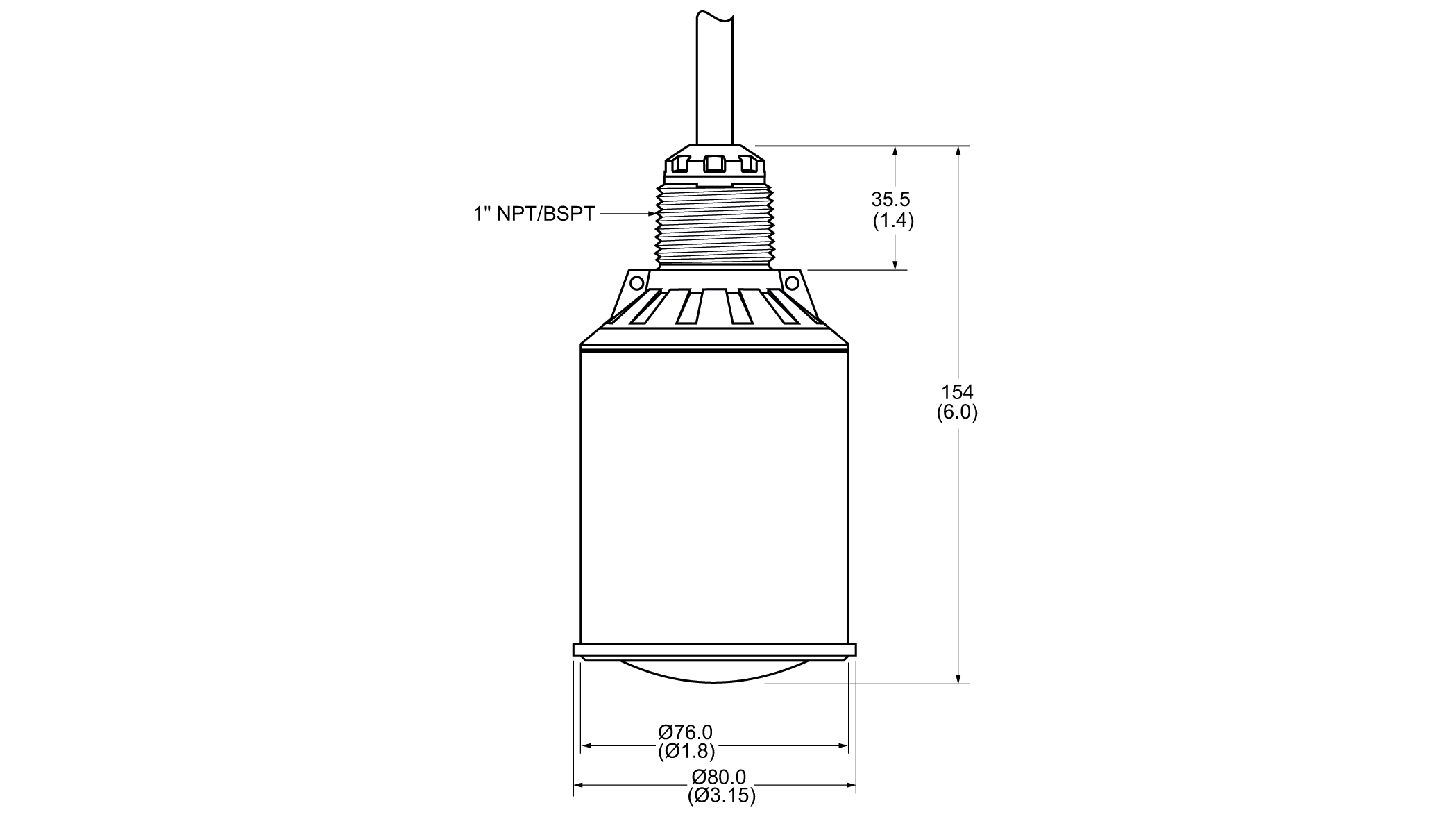 Siemens SITRANS LR120 - 80 GHz radar level transmitter