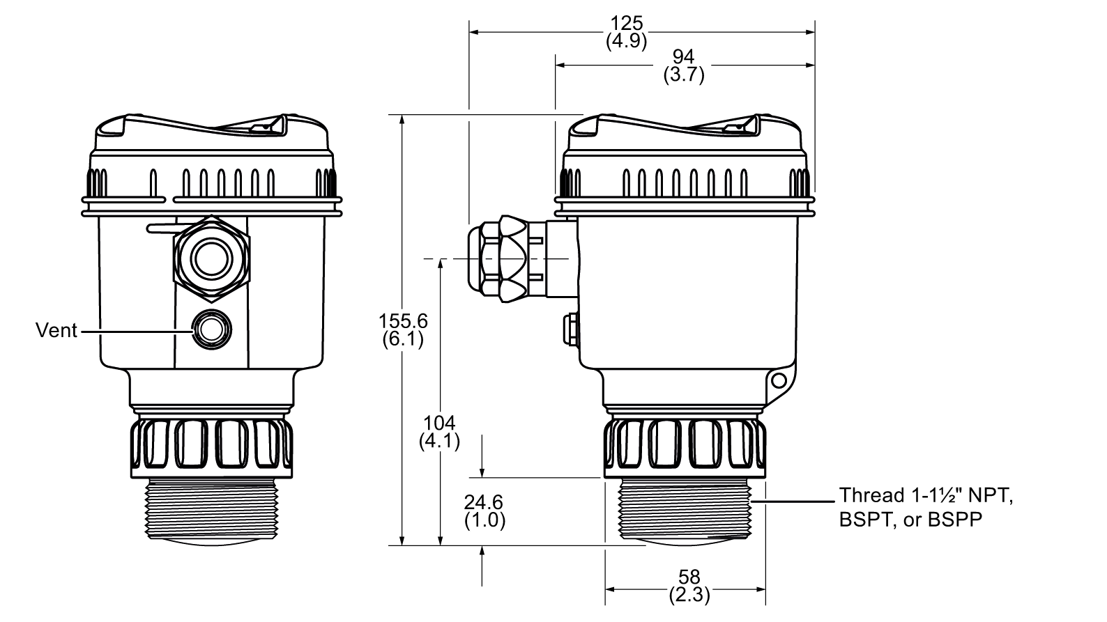 Siemens SITRANS LR140 - 80 GHz radar level transmitter