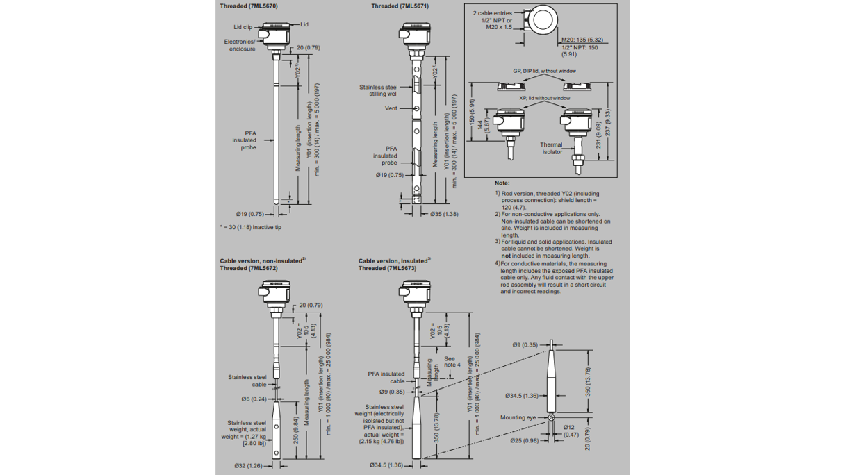 Siemens SITRANS LC300 Capacitive Transmitter