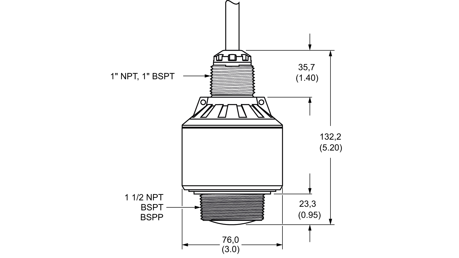 Siemens SITRANS LR100 - 80 GHz radar level transmitter